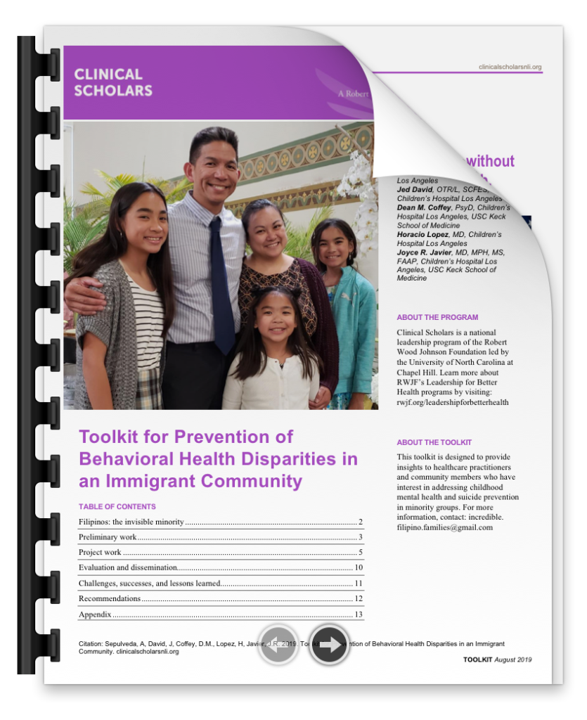 Toolkit for Prevention of Behavioral Health Disparities in an Immigrant Community - Clinical ...